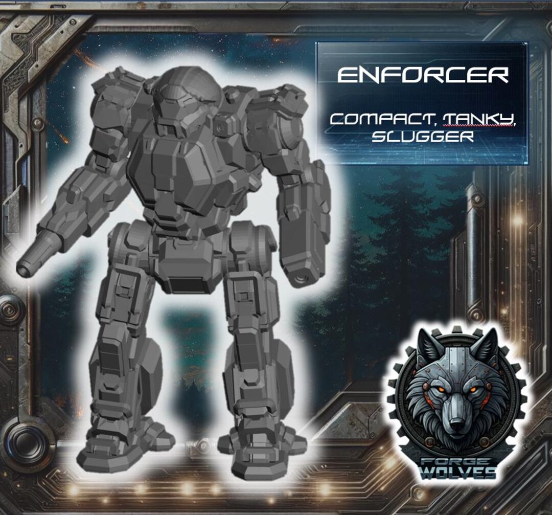 Enforcer ENF-4R Proxy Mech for Battletech /american Mech / 6mm SCI-FI ...