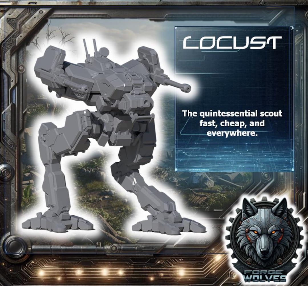 Locust LCT-1V Proxy Mech for Battletech /american Mech / 6mm SCI-FI ...