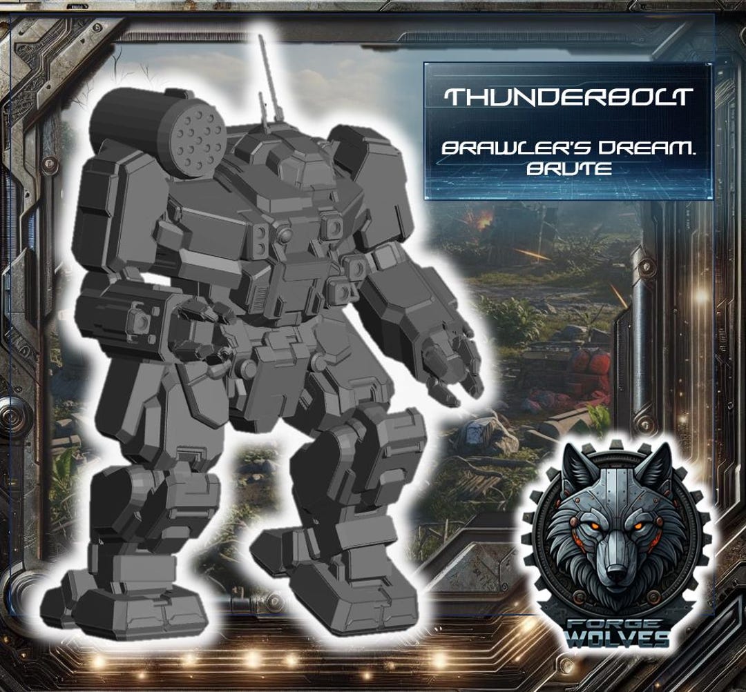 Thunderbolt TDR-5S Proxy Mech for Battletech /american Mech / 6mm SCI ...
