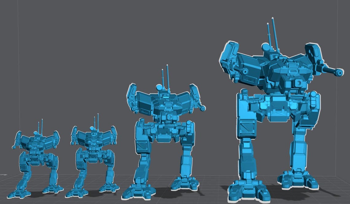 Locust LCT-1V Proxy Mech for Battletech /american Mech / 6mm SCI-FI ...