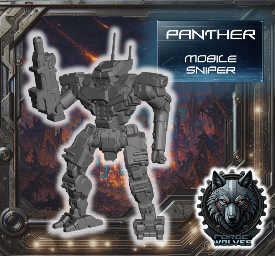 Panther PNT-9R Proxy Mech for Battletech /american Mech / 6mm SCI-FI ...