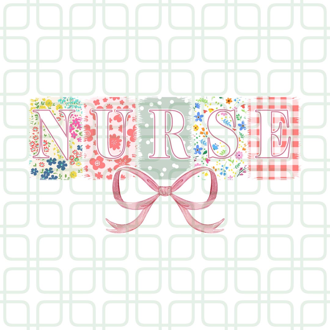 Nurse Shirt, Coquette Bow RN PNG, Registered Nurse Grad Png, Spring LPN ...