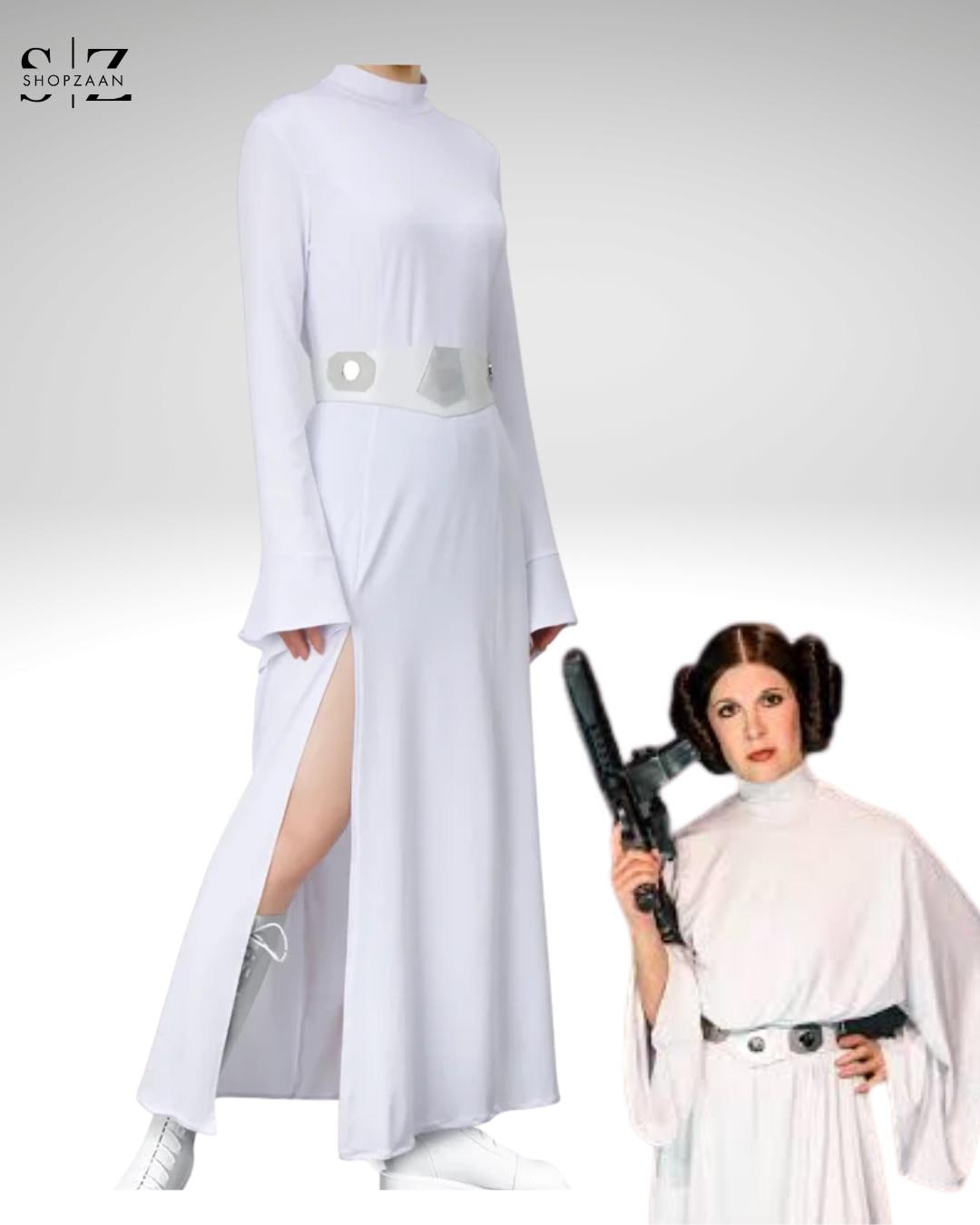 Princess Leia Costume: Star Wars White Gown, Belted Jedi Cosplay - Etsy