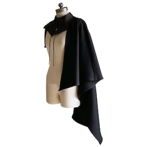Faux Leather Shoulder Cape With Hood: Medieval Knight, LARP, Witchcore ...