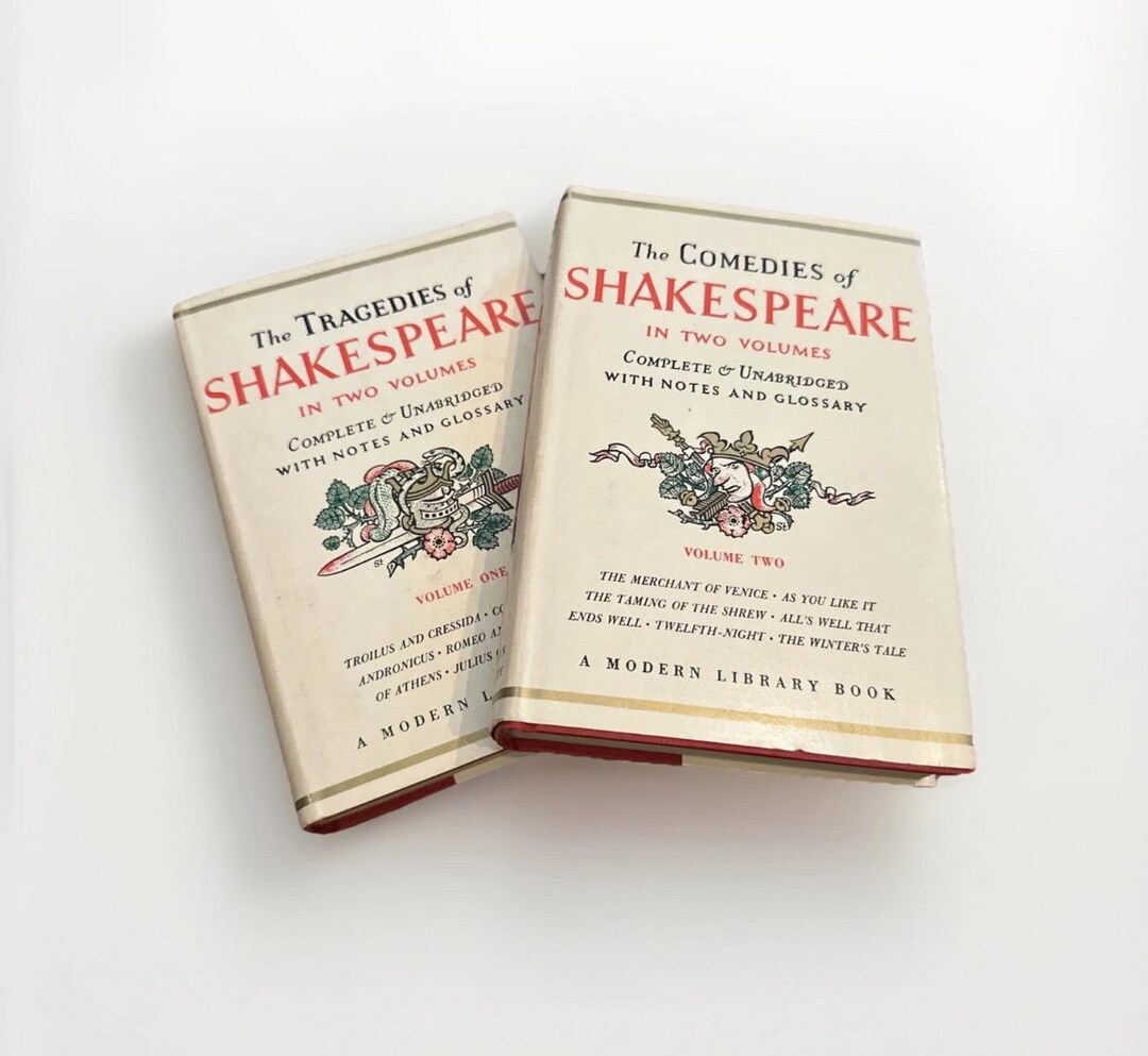 Shakespeare Book Set - Tragedies Volume One and Comedies Volume Two - Etsy