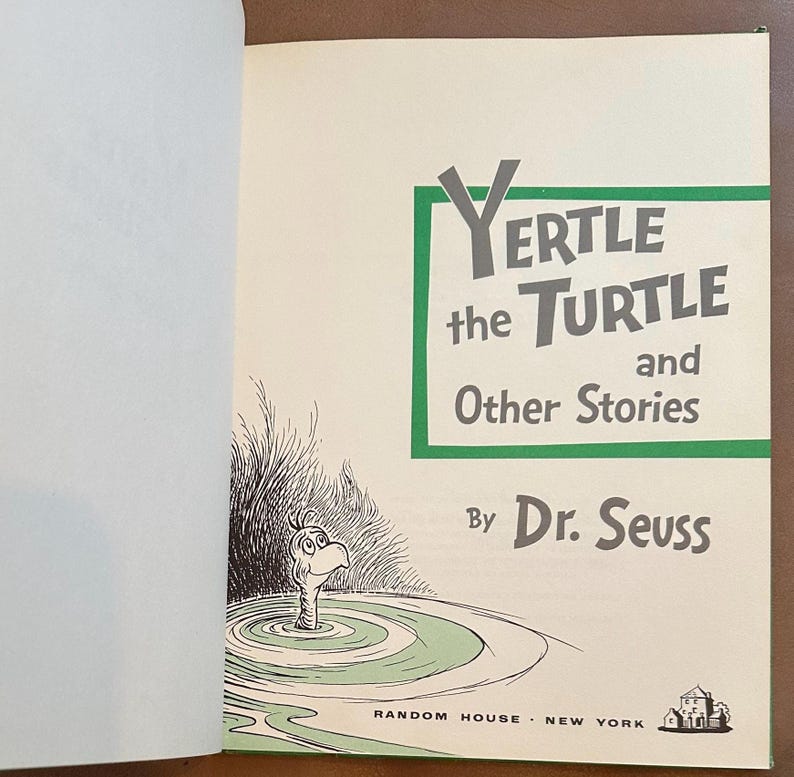 Yertle the Turtle and Other Stories by Dr. Seuss FIRST EDITION 1958 ...