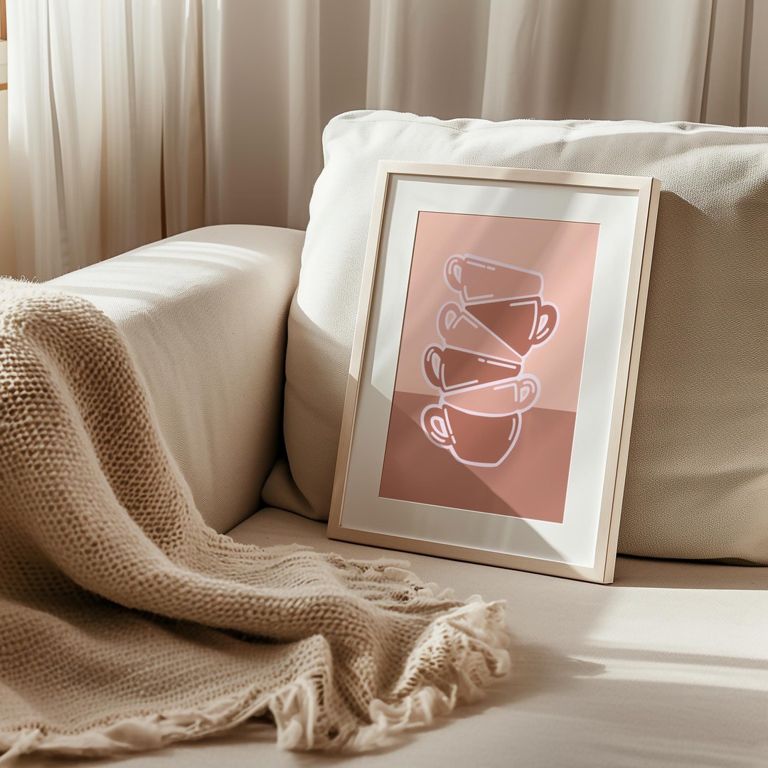 Art Print Coffee Download, Art Print Coffee Cups, Printable Coffee Wall ...