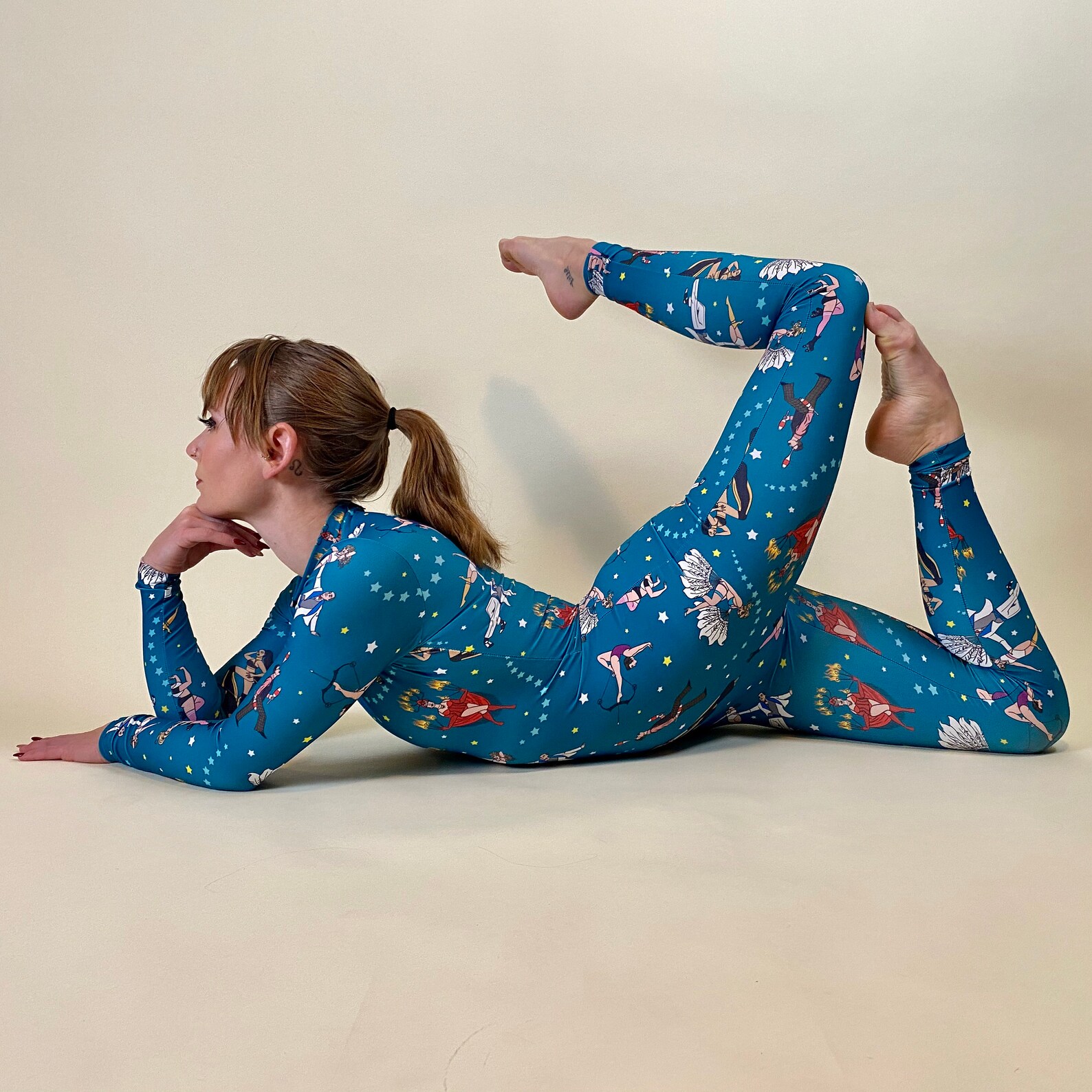 Circus Print Bodysuit / Contortionist / Acrobat / ENVIO | Etsy