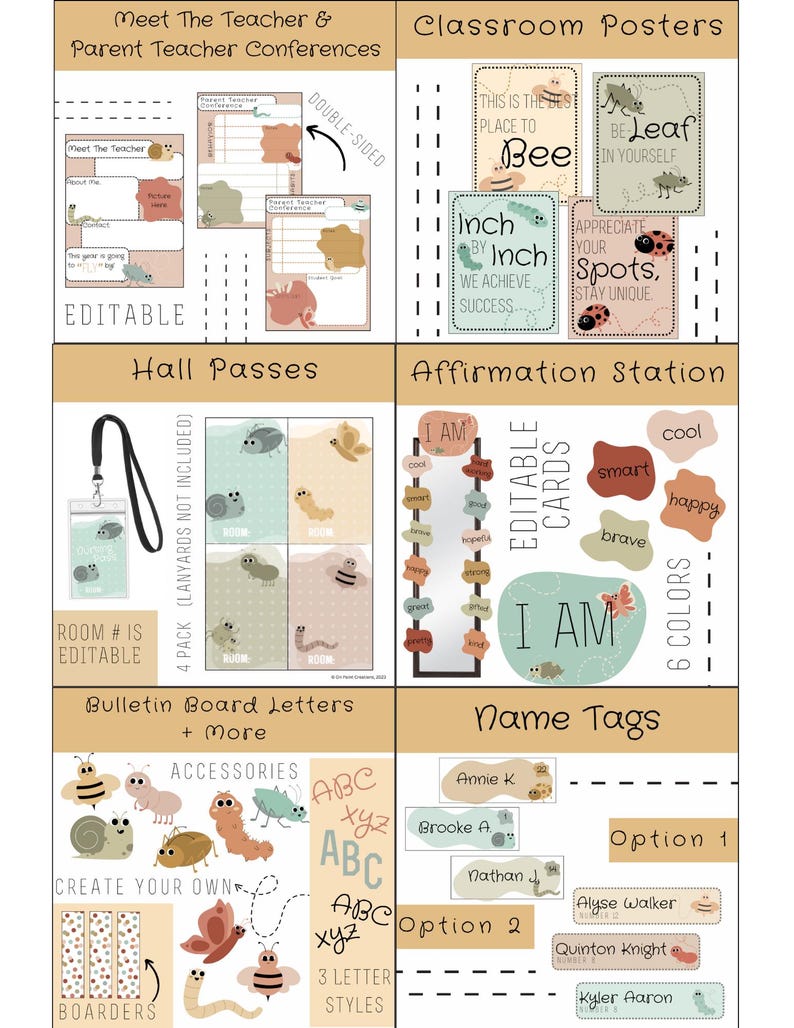 Bug Classroom Decor Bundle - Etsy