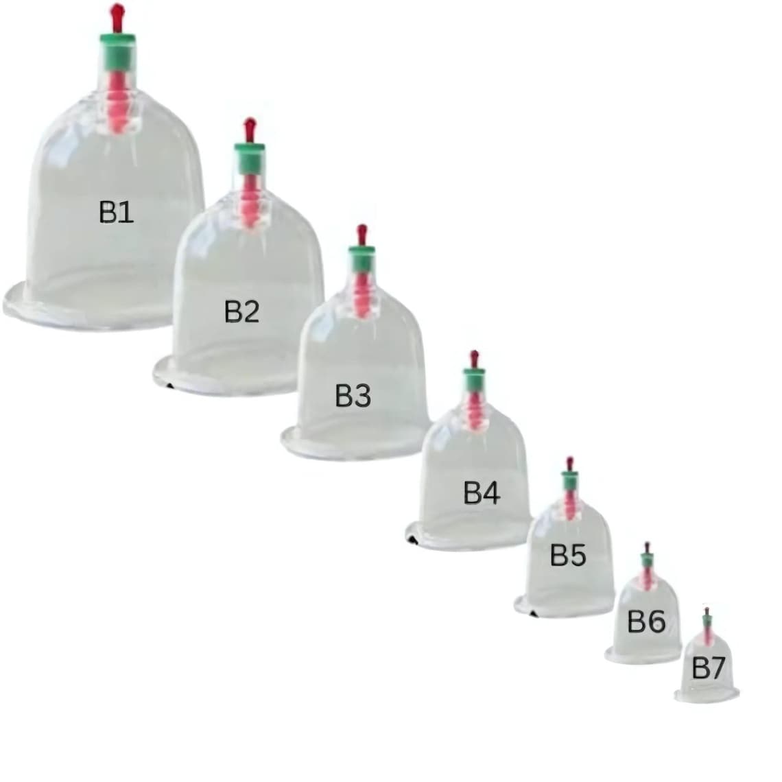 105 Quantity Hijama Strong Cupping Cups, 7 Sizes Household Pull Out ...