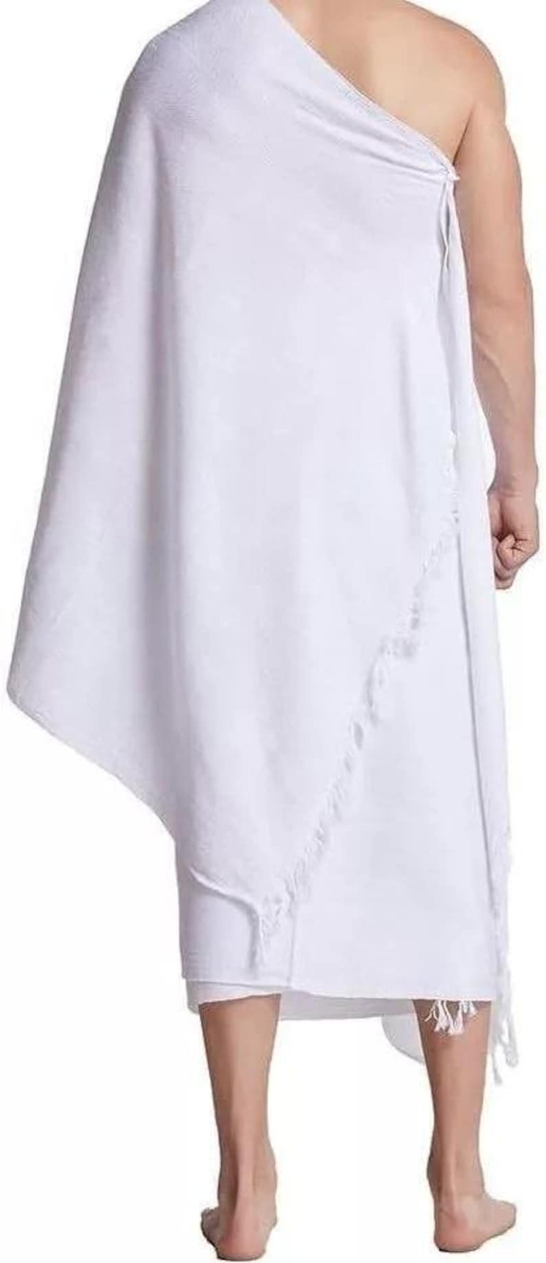 Hajj and Umrah Ehram/ihram for Adult, Pure Cotton Fabric White Long 2 ...