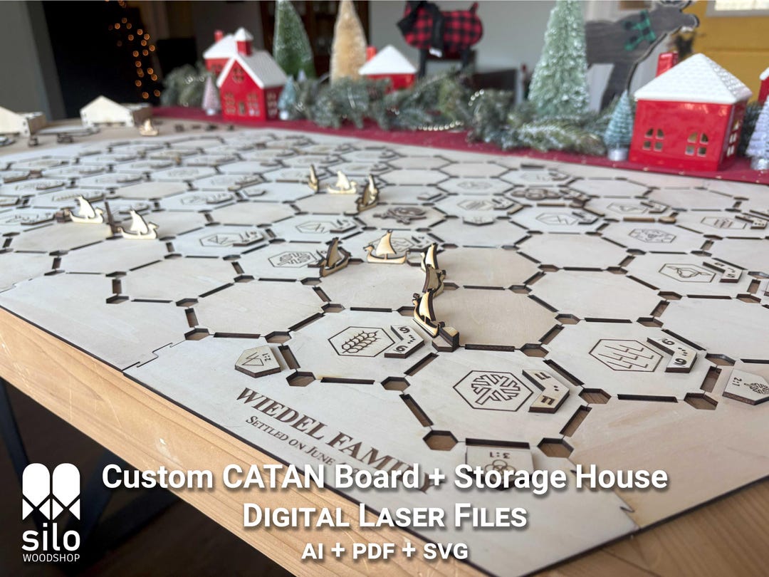 Custom Catan Board | DIGITAL Files for Laser Cutting | Ai, Pdf, Svg | 6 ...