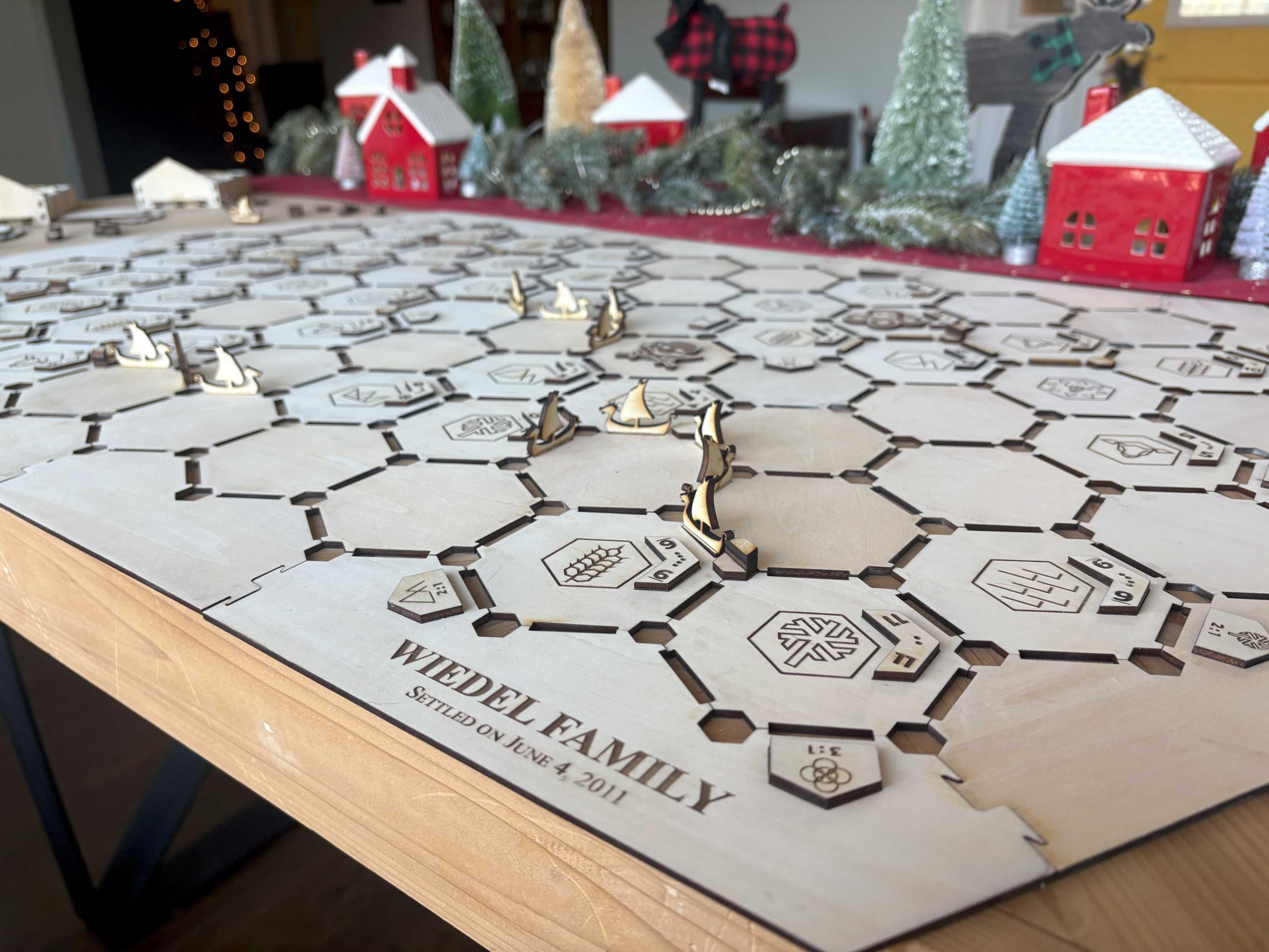 Custom Catan Board and Storage House, Unpainted, Basic 4-player to Full ...