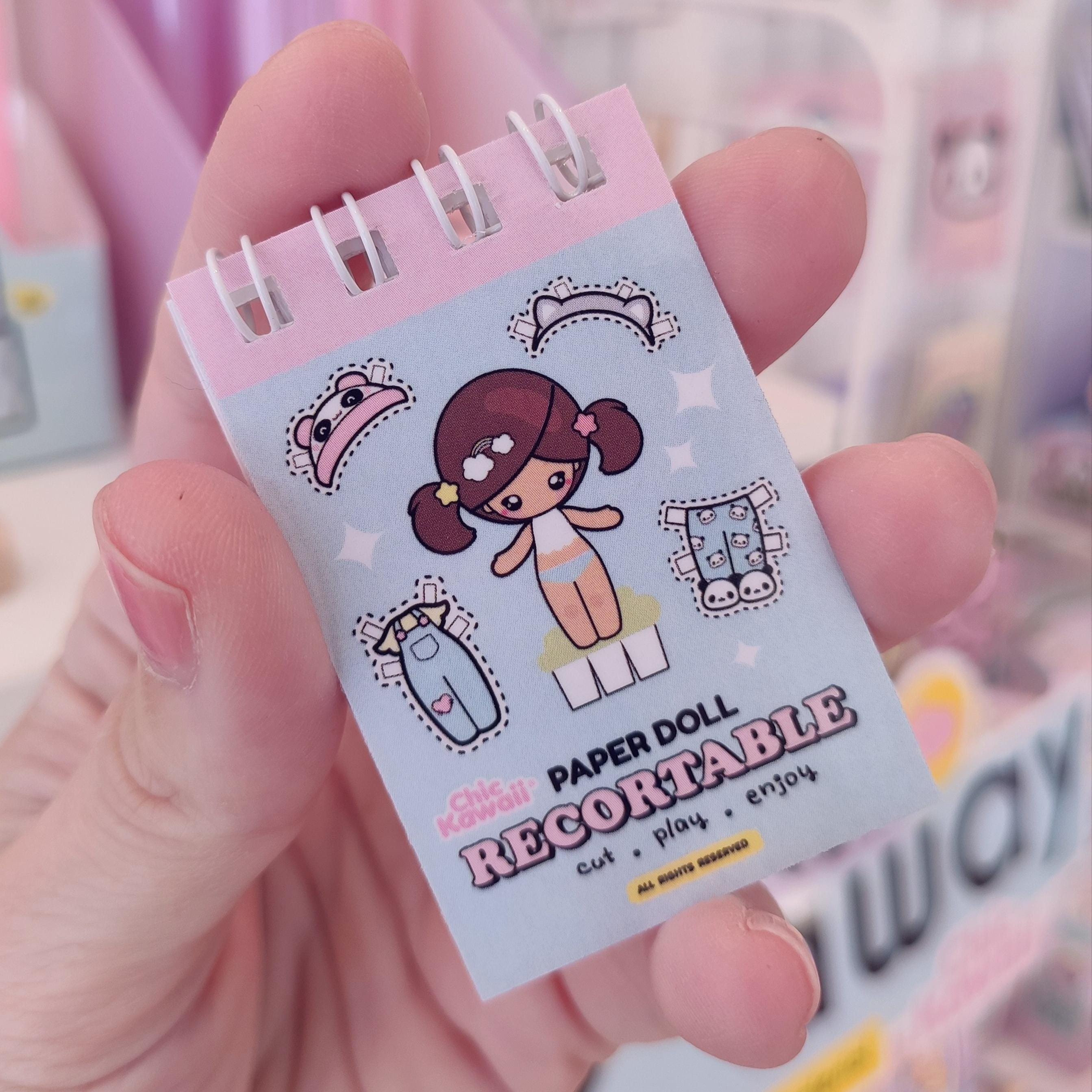 Miniature Chic Kawaii Paper Doll Notebook. - Etsy