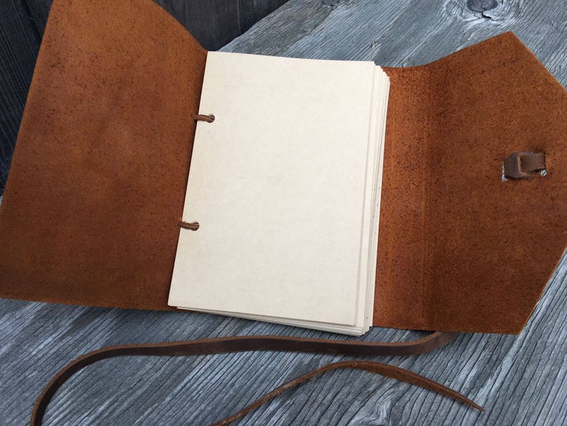 Personalized Leather Journal Notebook, Monogrammed Rustic Leather ...