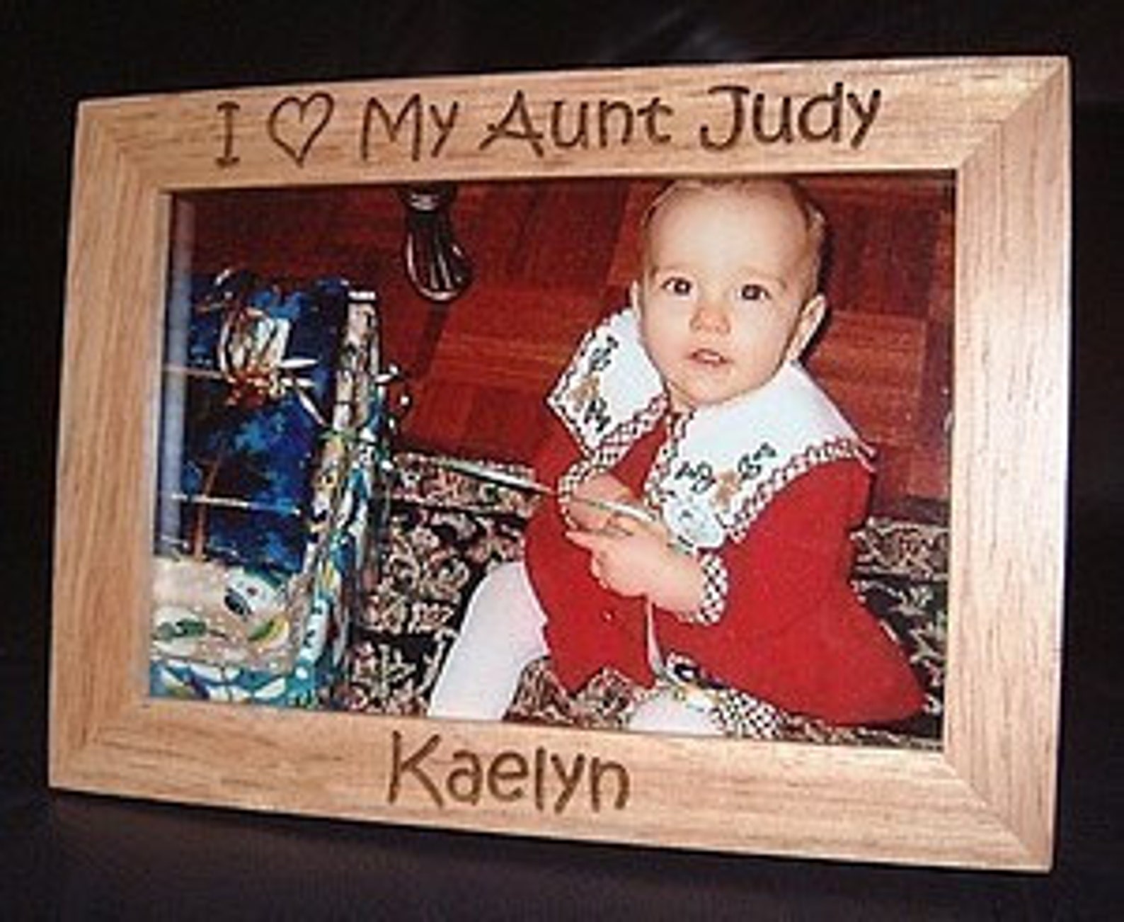 5x7 Personalized Engraved I Love My Uncle or Aunt Wood Frame - Etsy