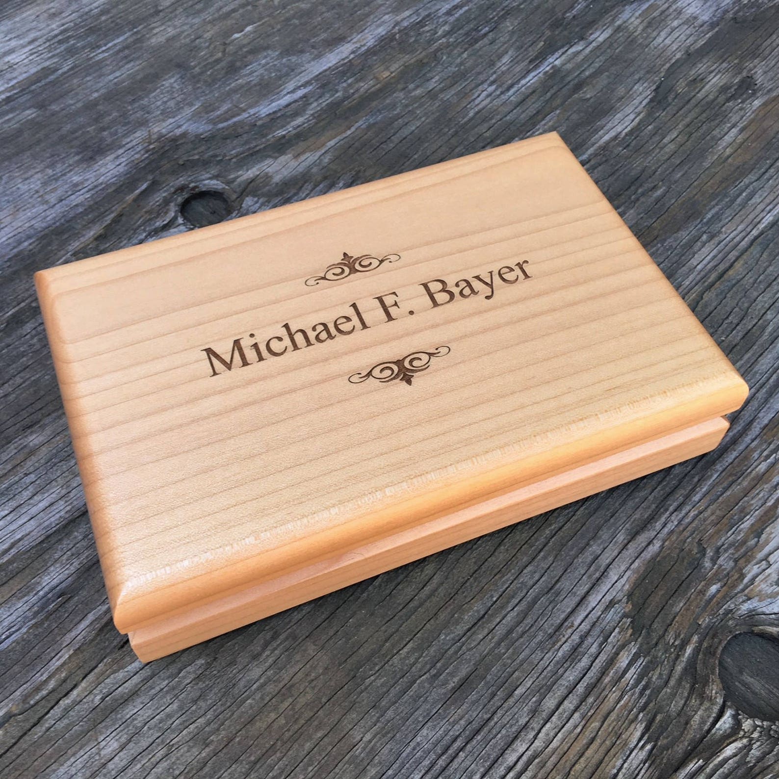 Engraved Valet Wood Box Personalized Groomsman Groomsmen Valet Case ...