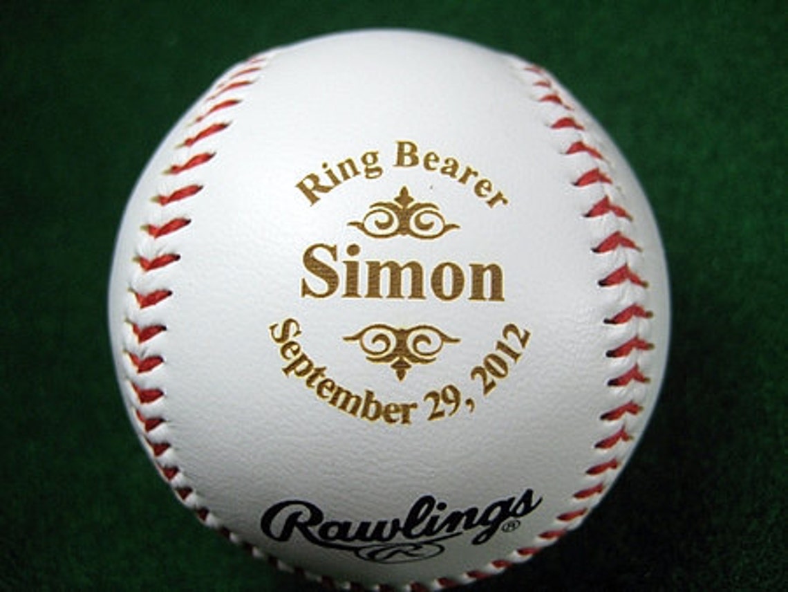 Personalized Ring Bearer Gift Custom Baseball Ring Security - Etsy