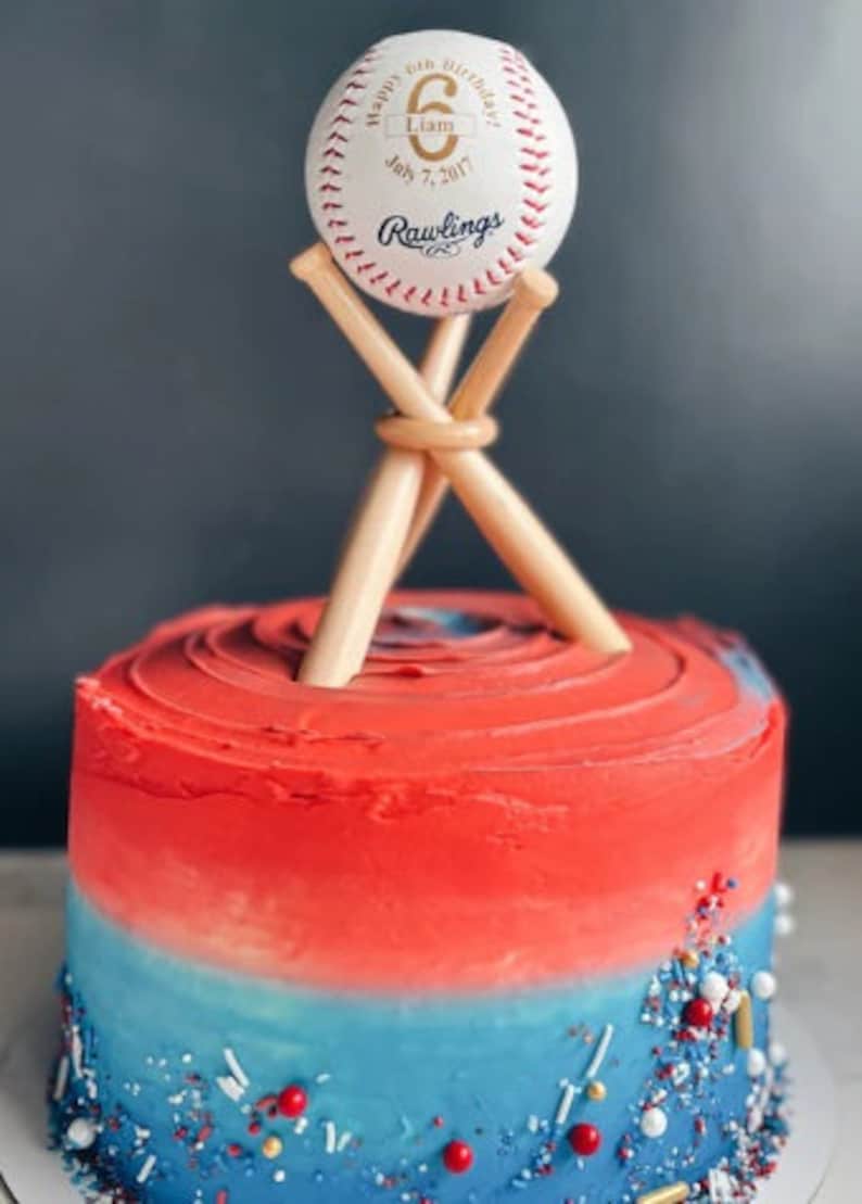 Personalized Baseball Cake Topper, Custom Baseball Cake Topper ...