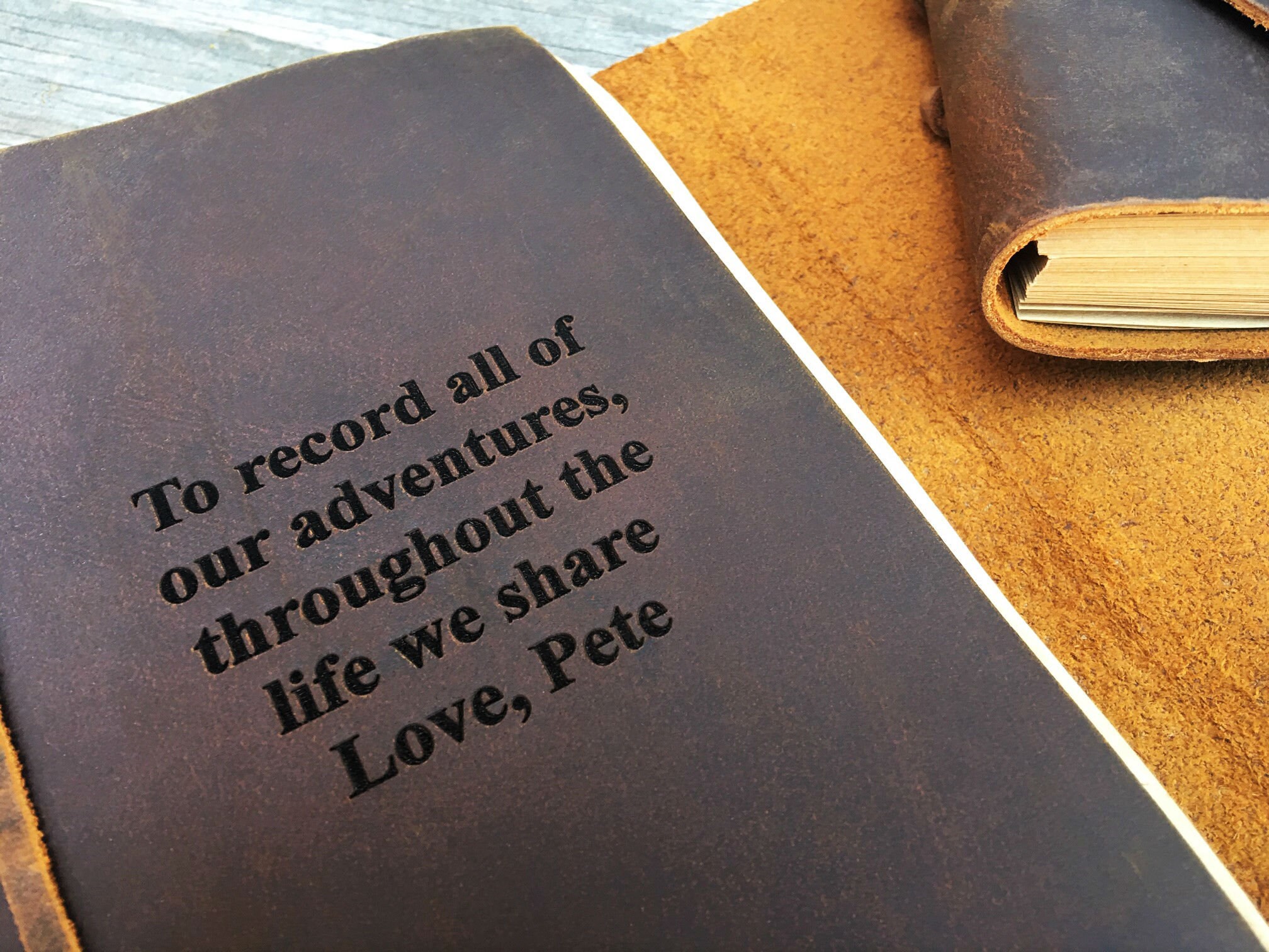 Monogrammed Leather Journal Notebook Personalized Leather - Etsy