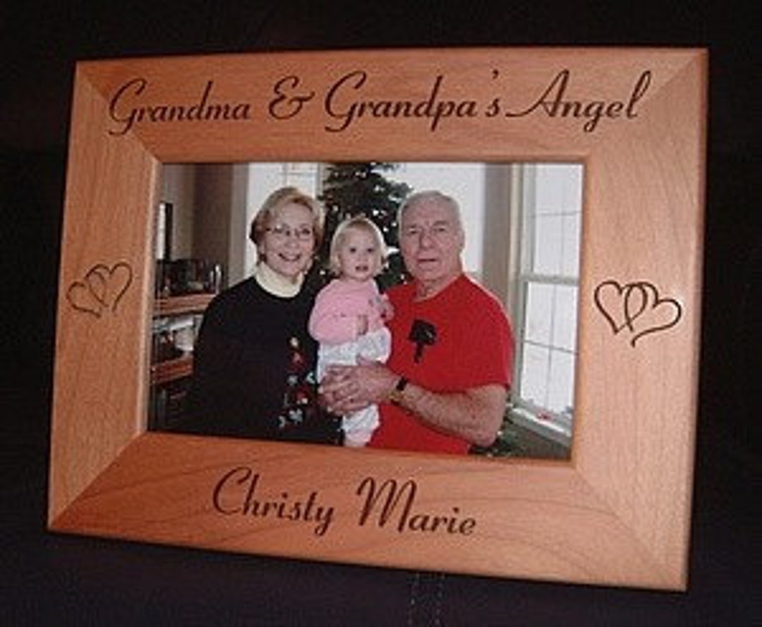 Engraved Grandparents Frame, Personalized Grandparents Gifts, Engraved ...