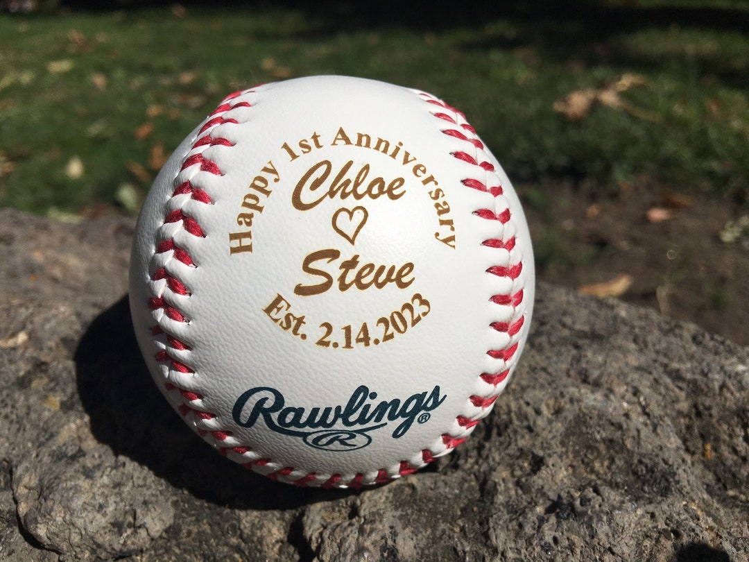 Personalized Wedding Anniversary Gift Baseball, Custom Anniversary Gift ...