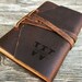 Monogrammed Leather Journal Notebook, Personalized Leather Sketchbook ...