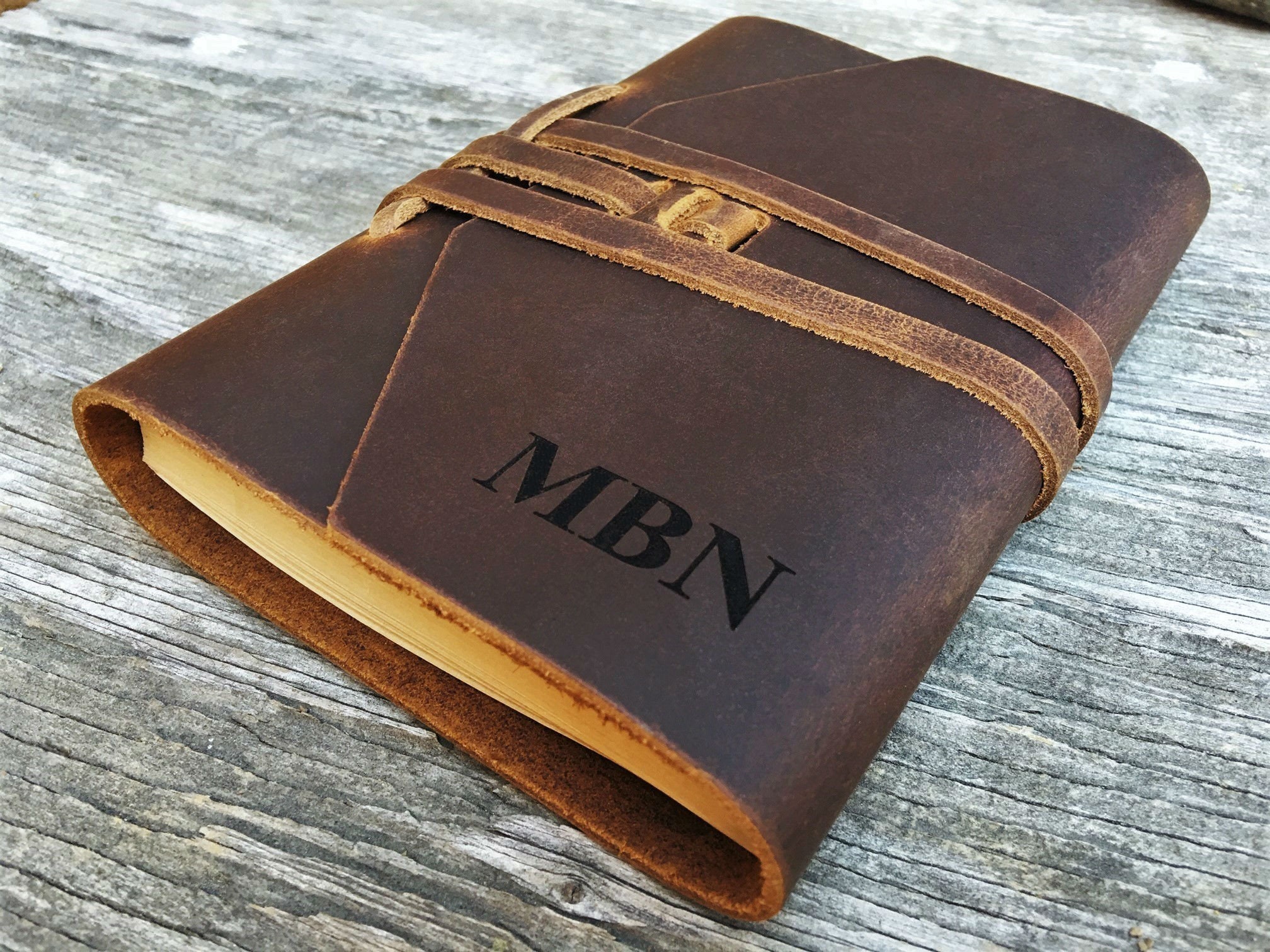 Custom Leather Journal Notebook Monogrammed Personalized - Etsy