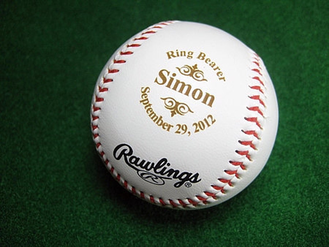 Personalized Ring Bearer Gift Custom Baseball Ring Security - Etsy