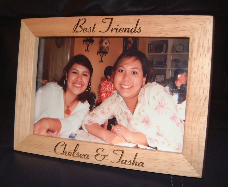 5x7 Personalized Engraved Best Friends Custom Wood Frame BFF Gift - Etsy