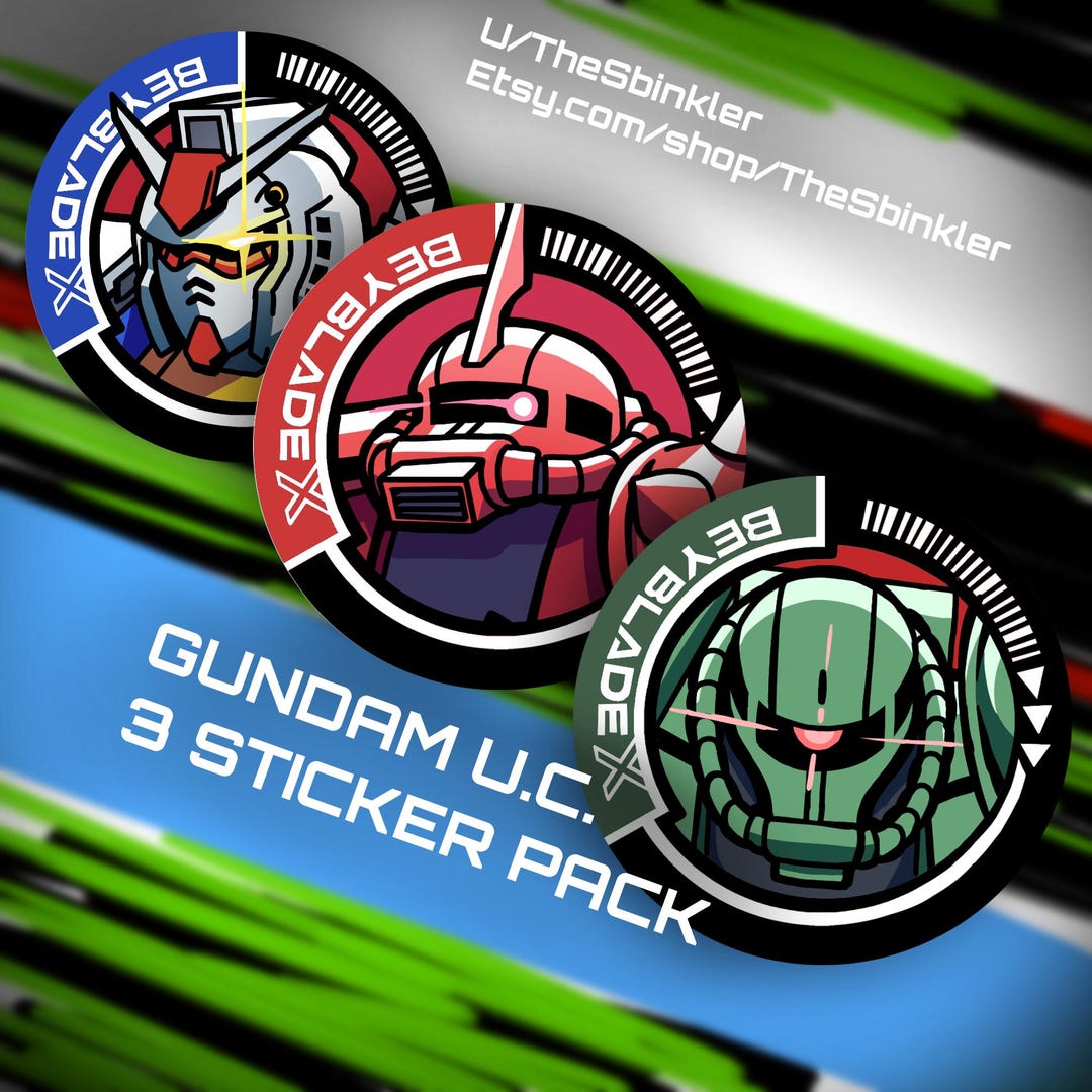 Custom Beyblade X Gundam UC Gear Chip Icons Set - Etsy