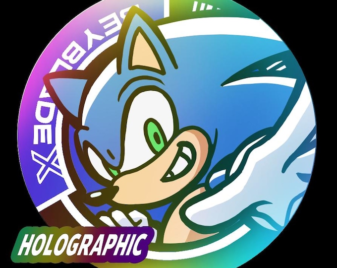 Beyblade X Holographic Sonic Custom Gear Chip Sticker (set of 2) - Etsy