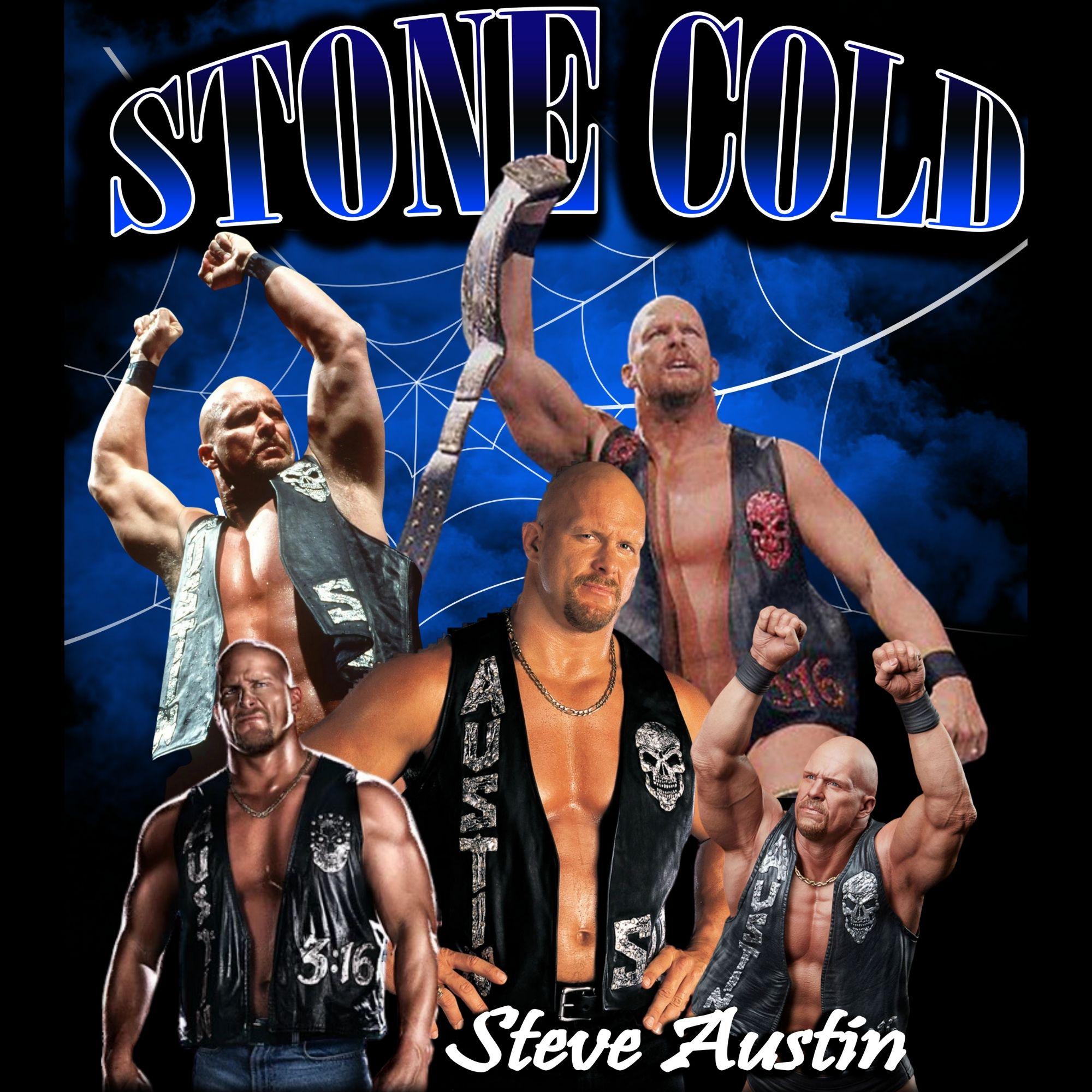 STONE COLD T Shirt Design. PNG Digital 4500x5100 Px. Football, Retro ...