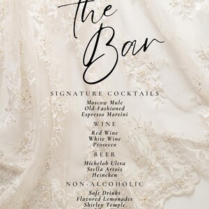 Elegant Bar Menu - Etsy