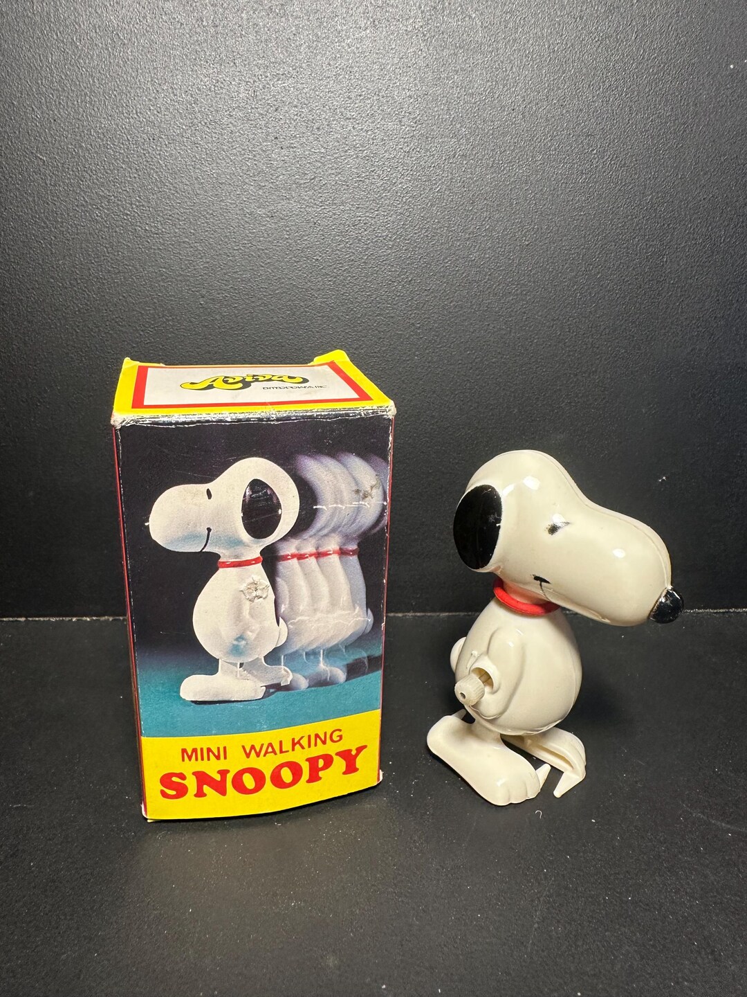 Vintage Mini Walking Snoopy Windup Toy Working With Original Box ...