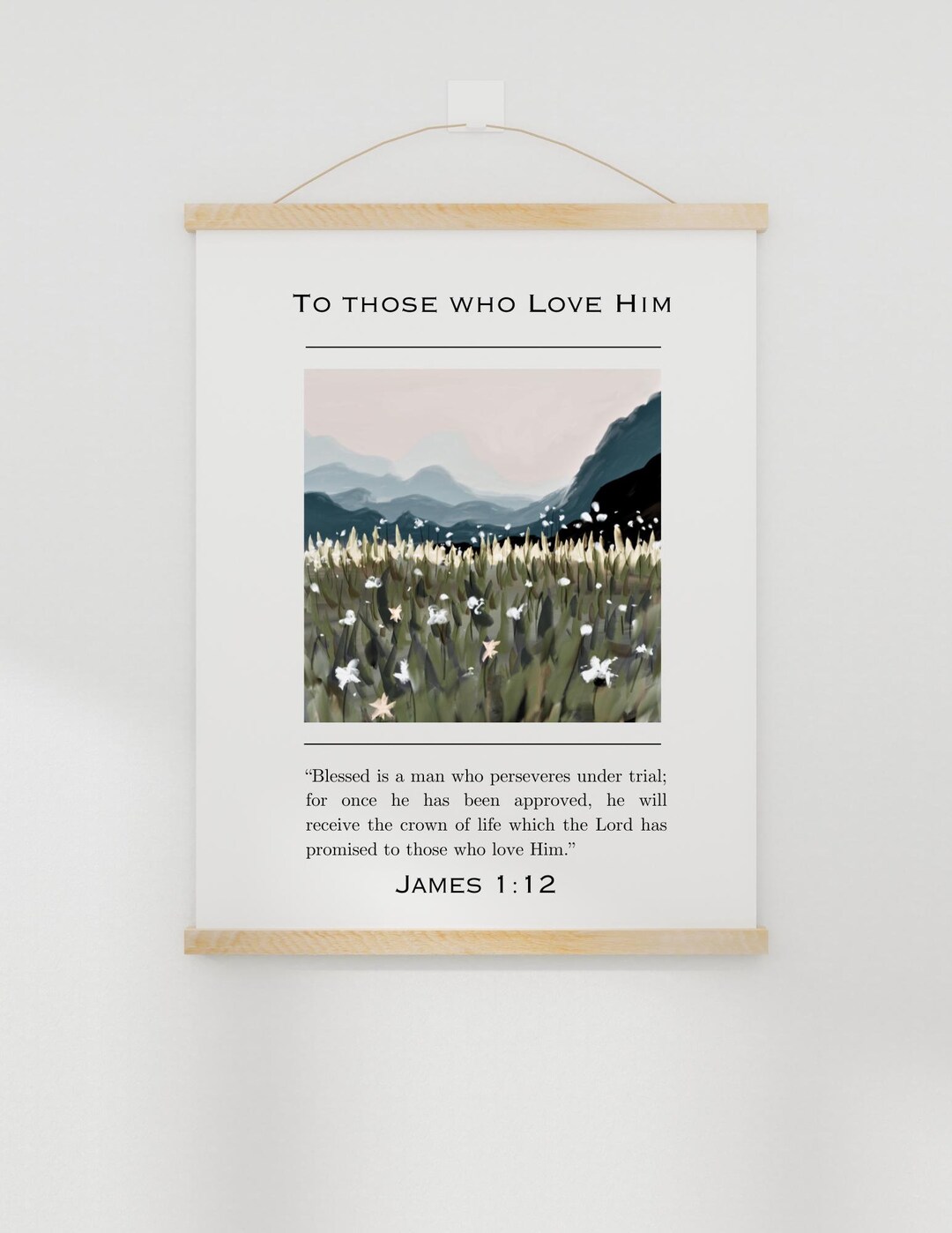 Scripture Art - James 1:12 Th Those Who Love Him - Etsy