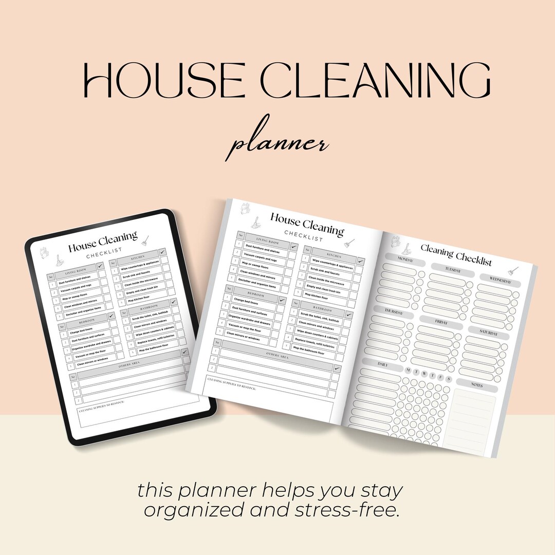 Printable House Cleaning Cards, Cleaning Checklist by Room, Home ...