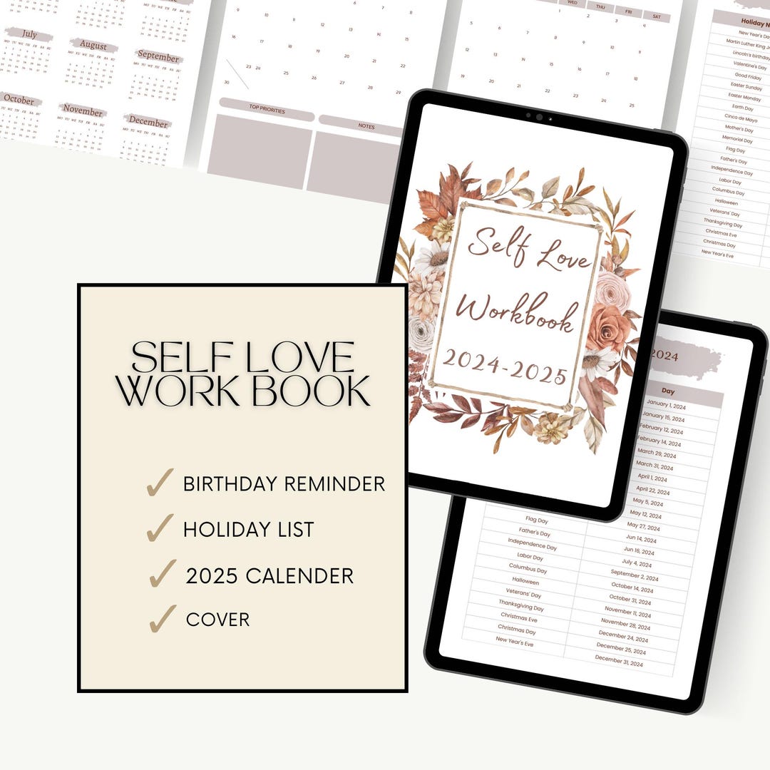 2025 Self-care Planner, Self-love Planner, Self-help, Personal Growth ...