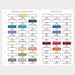 Tombow Dual Brush Pens 108 Color Chart | Pocket Size Insert | Digital ...