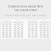 Tombow Dual Brush Pens 108 Color Chart | Pocket Size Insert | Digital ...