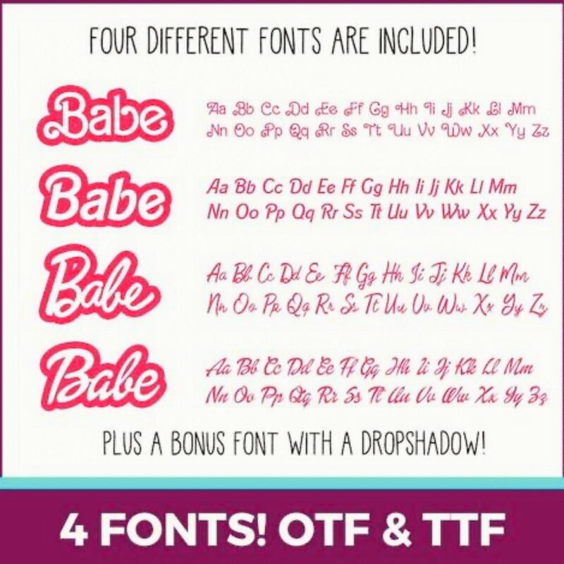 Barbie Font - Etsy