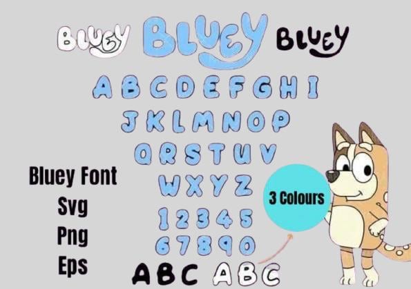 Bluey Font Svg, Bluey Font Bundle, Bluey Alphabet Svg, Birthday Font ...