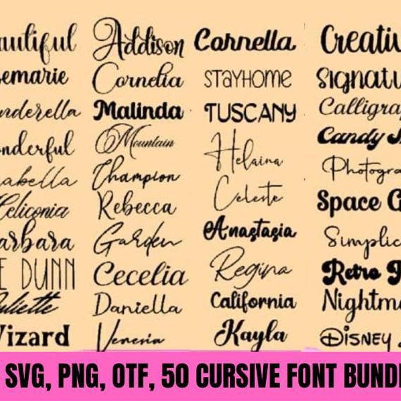 Font Svg - Etsy