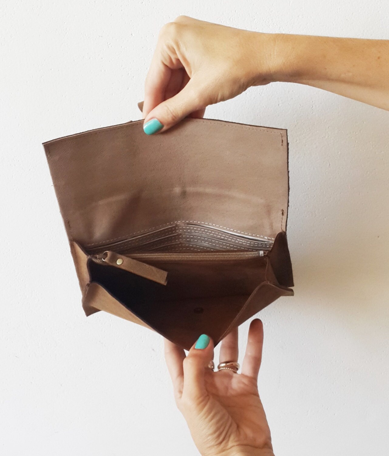 Brown Leather Wallet,leather Women Wallet - Etsy