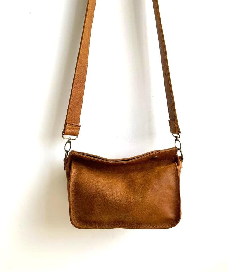 Brown Leather Bag, Crossbody Bags- Tool Box Bag - Etsy