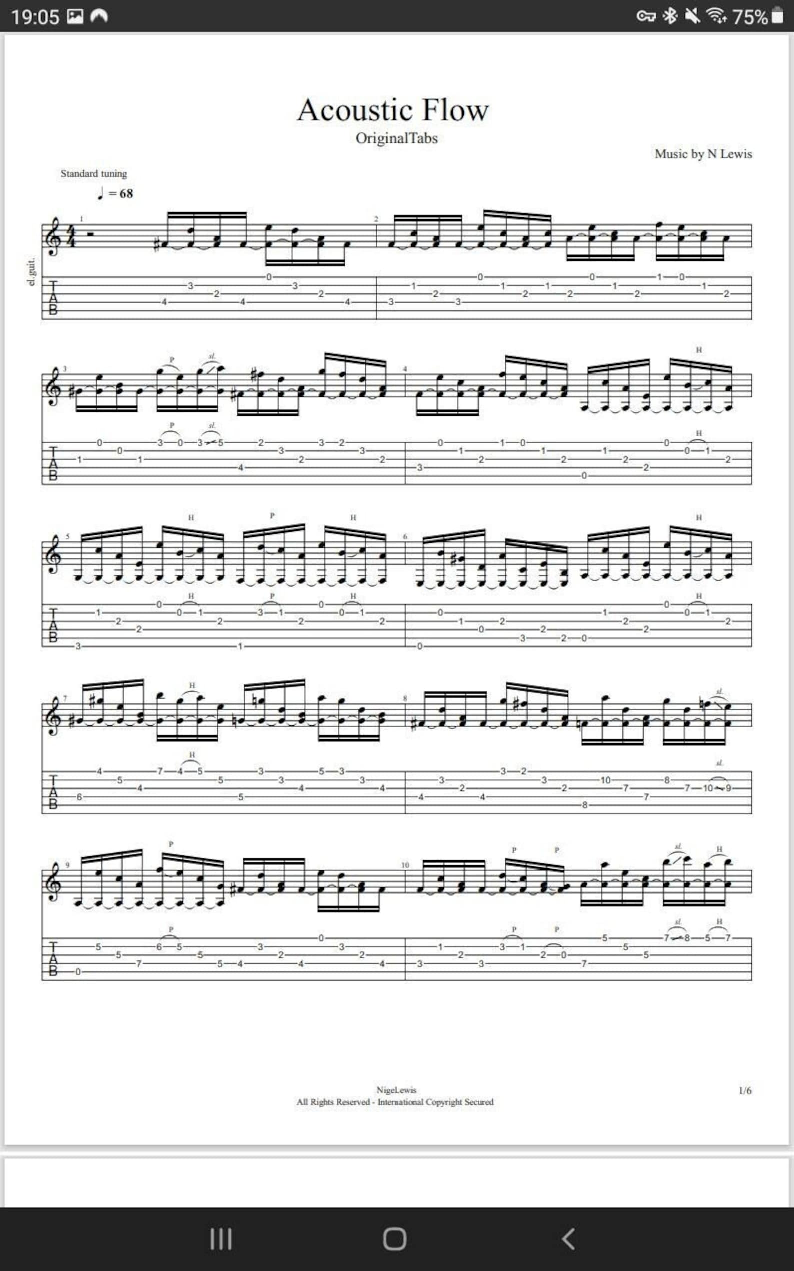 Music, Tab, Download, Score, Guitar, Sheet Music, Tablature - Etsy
