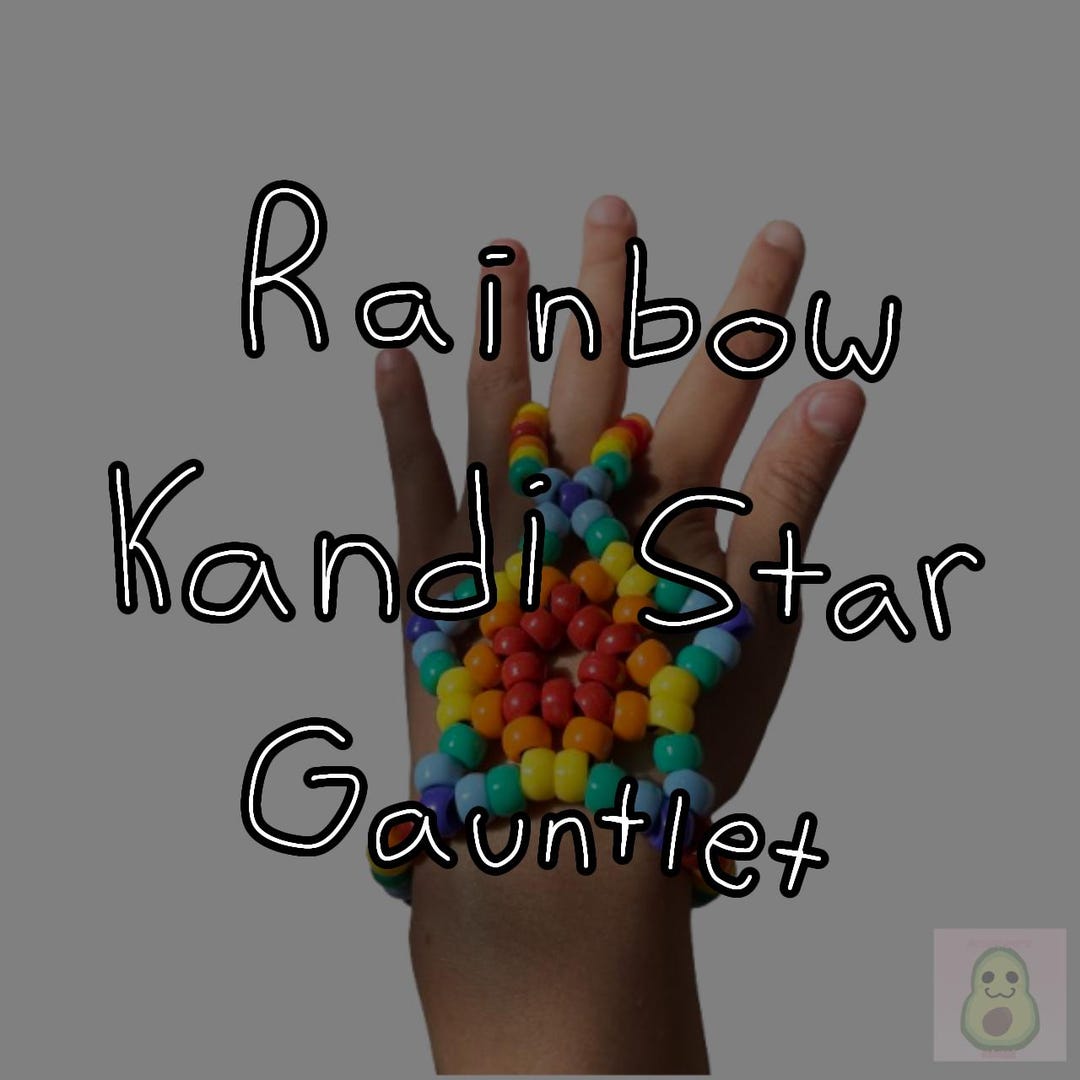 Rainbow Kandi Star Gauntlet - Etsy