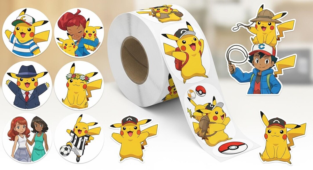 Sticker Pokemon Art Pokemon Gift 500+ Pokemon Sticker Bundle Pack ...