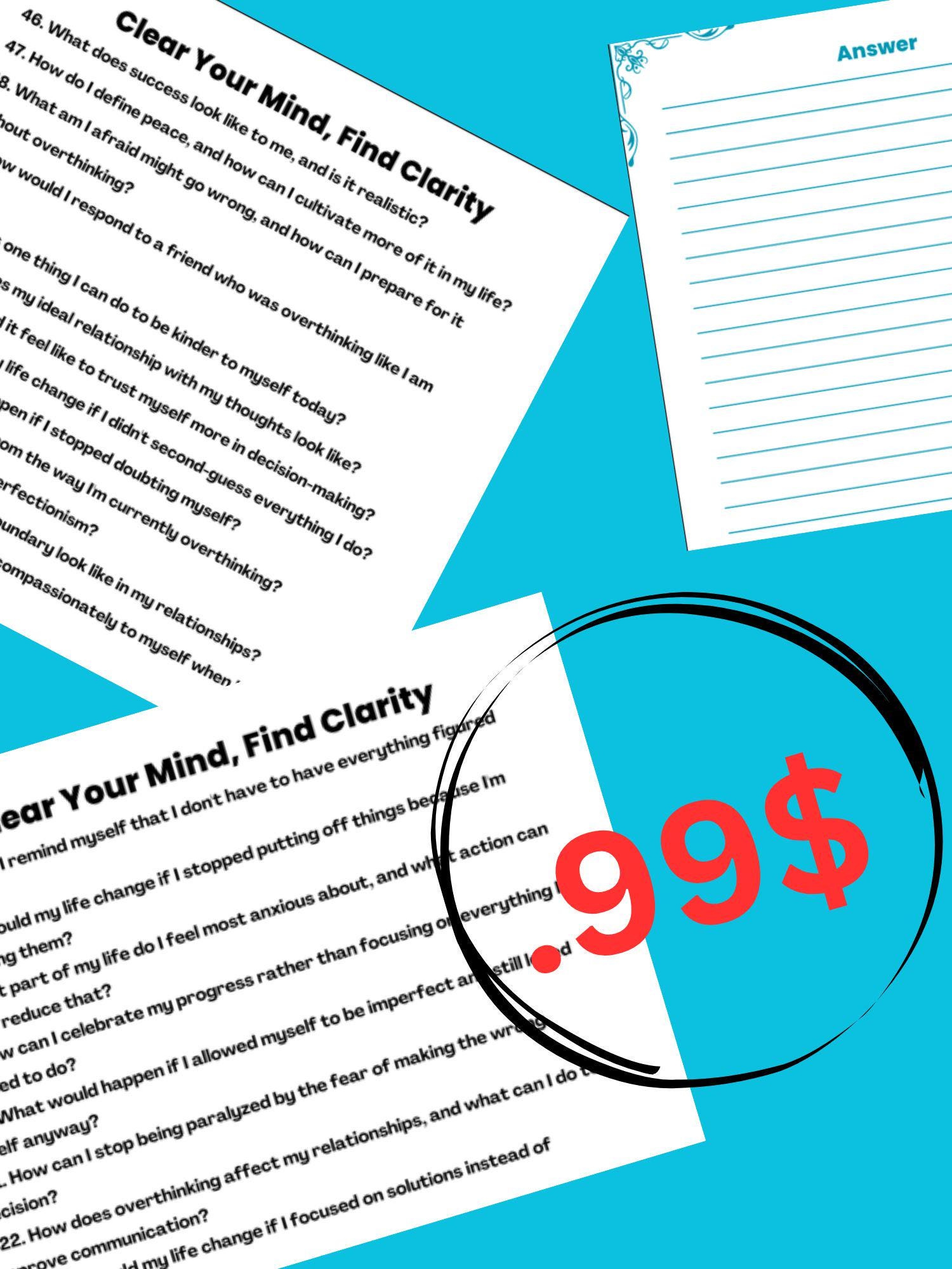 Overthinkers Journal: Guided Prompts for Personal Growth, Mindfulness ...