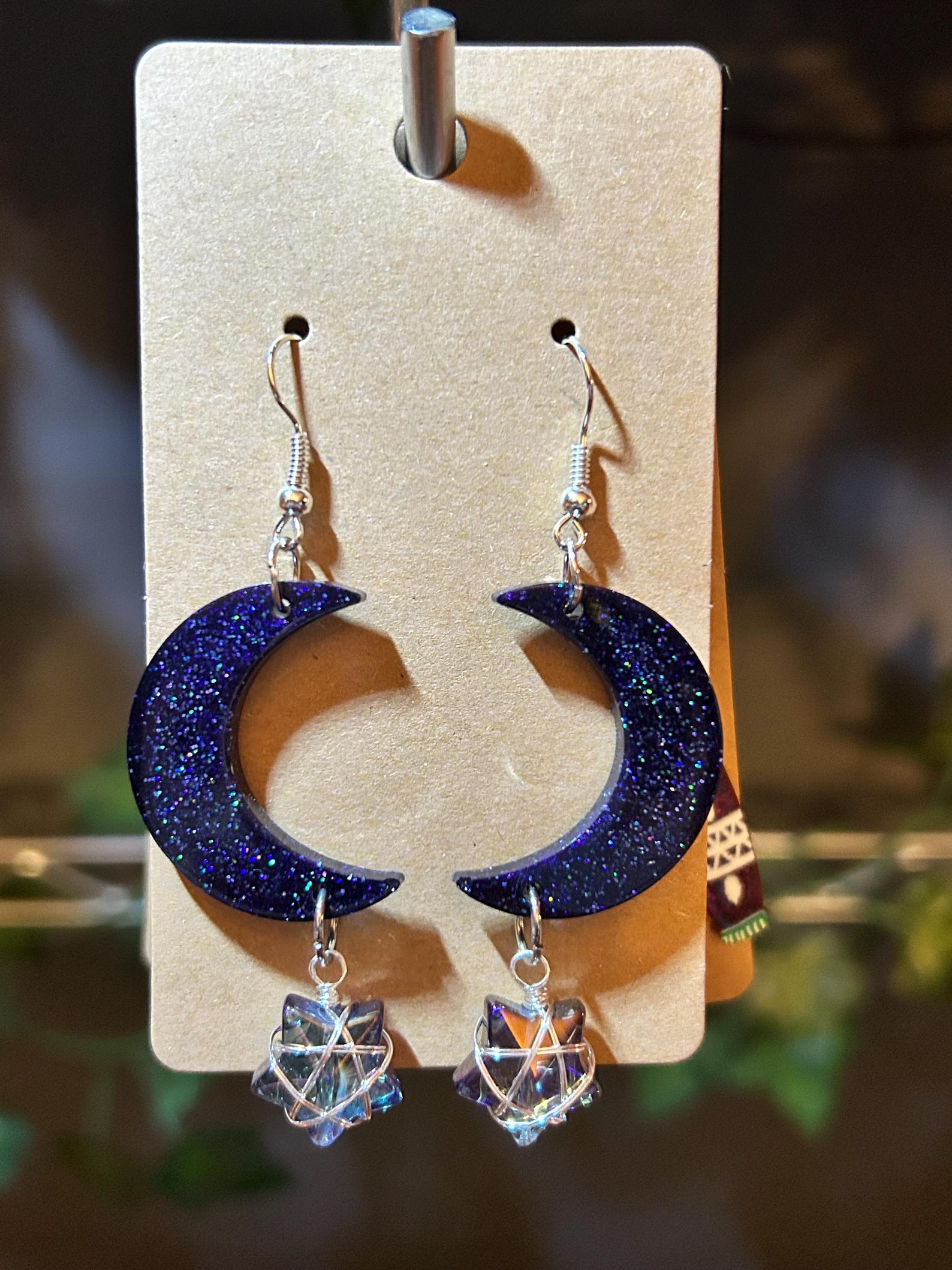 Half Moon With Dangle Star - Etsy